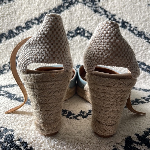 Maypol | Shoes | Maypol Wedge Espadrille Leather And Knit Strap Sandals ...